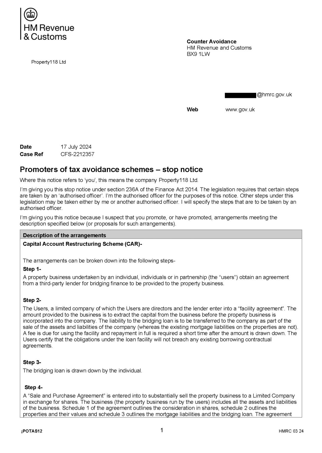Property118 tax avoidance scheme subject to HMRC stop notice - Property ...